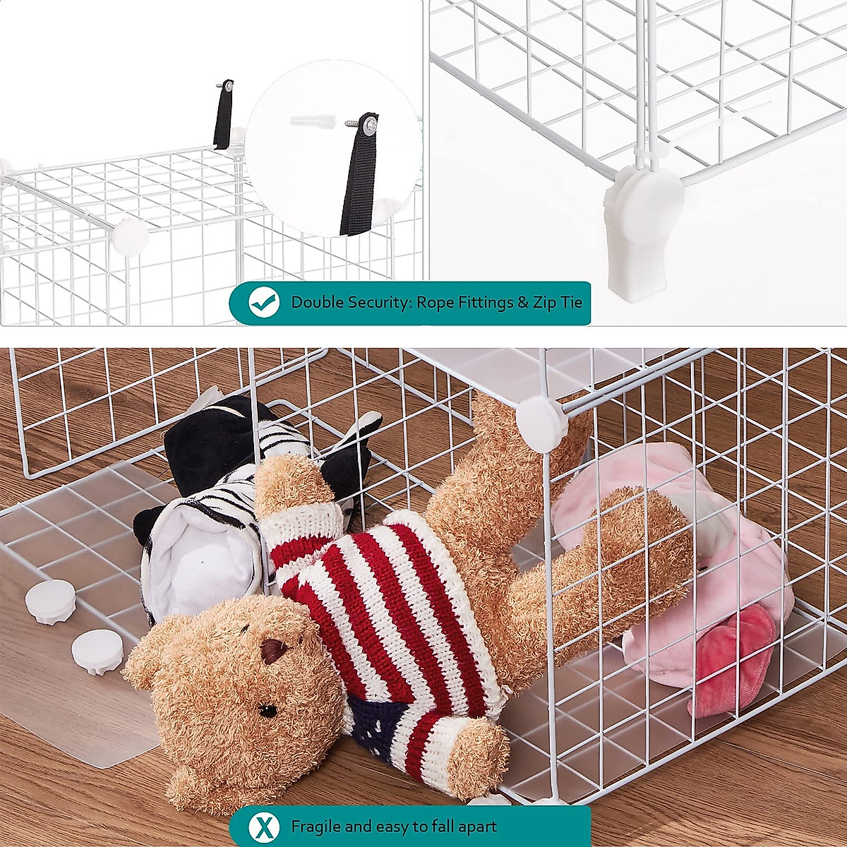 ANWBROAD Wire Cube Storage Organizer 9 Cube Metal Grids Shelves Storage Bins Shelving Stackable Modular Bookshelf Shelf Cubbies Unit Closet Cabinet for Living Room Office White LWT009T