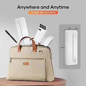 iDPRT MT890 Portable Wireless Printer - with Thermal A4 Paper, Bluetooth Inkless Printer for Travel/Home, Support US Letter&A4&A5 Size, Mobile Printer Compatible with iOS, Android & Laptop - White