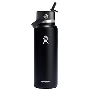 Hydro Flask 40 OZ WIDE FLEX STRAW CAP BLACK