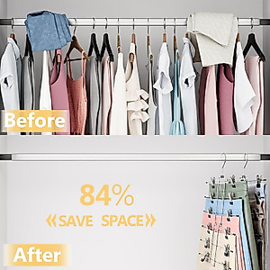 Closet Organizers and Storage-Hanging Closet Organizer-6 Tier-Skirt & Pants Hangers Space Saving-Durable Closet Organization Hangers-Skirt Hangers with Clips-2 Pack Closet Storage-Apartment Essentials