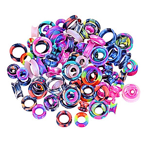 Stuppendux 24PCS Silicone Flexible Ear Tunnels Gauges Plugs Stretchers Expander Double Flared Flesh Tunnels Ear Piercing Jewelry 00G 10MM