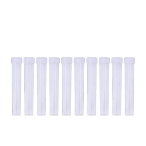HEALLILY Cross Stitch Needle Tube Plastic Clear Holder Accessories Organizer Needles Dispenser for Embroidery Sewing 10 pcs