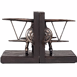 Airplane Decorative Bookends 7.75 Inch Book End