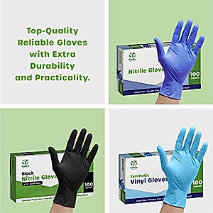 Comfy Package [100 Count Disposable Vinyl Gloves, Powder Free, Latex Free, Clear Gloves for Cooking and cleaning - X-large
