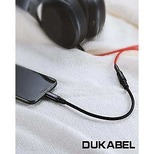DUKABEL Type C to Aux Adapter, USB-C to Audio Jack with Upgraded DAC Chip for Samsung Galaxy S22 S21 S20 Ultra S20+ Note 20 Google Pixel 6 Pro/5/4/3/2 OnePlus 7T and More