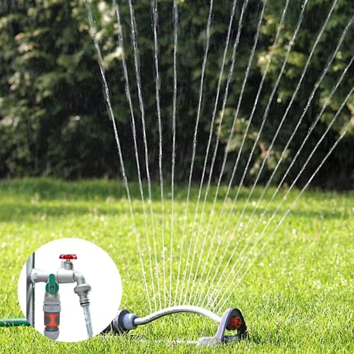 Jaczora 4PCS Red Outdoor Faucet Wheel Handle, Cast Steel Faucet Round Wheel Handle Rustproof Valve Replacement Parts for Garden Spigot