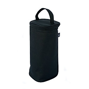 J.L. Childress Breastmilk Cooler Bag - Ice Pack Included - Insulated & Leak Proof Newborn Bottle Bag - Fits 1-2 Bottles - Bottle Bag for Daycare - Breastmilk Cooler Bag for Travel - Black