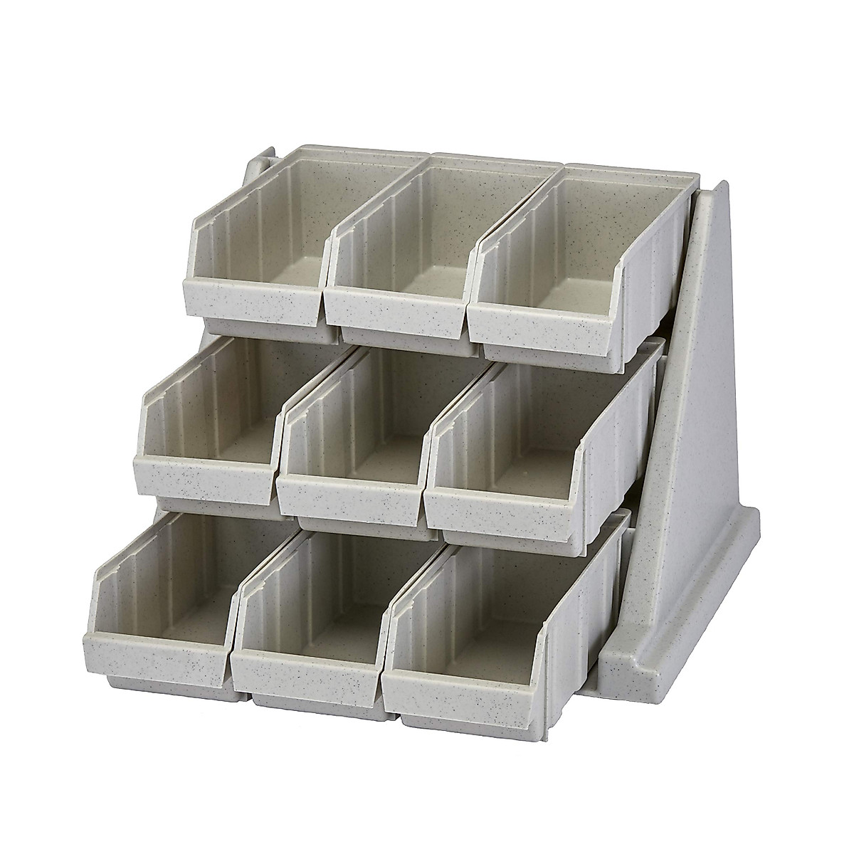 Cambro 9RS9480 Versa Speckled Gray 9-Bin Organizer Rack Case of 1