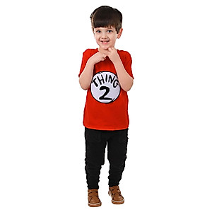 elope Dr. Seuss Thing 1 & Thing 2 Large 2 Piece Iron On Patch Set for Kids and Adults Standard