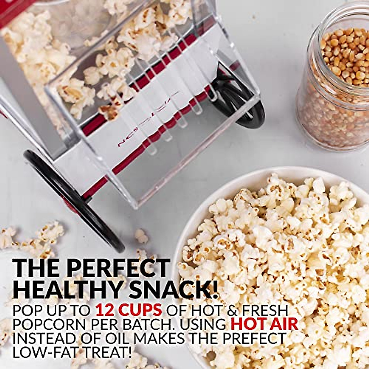 Nostalgia Hot Dog Roller & Popcorn Maker - Retro Snack Fun