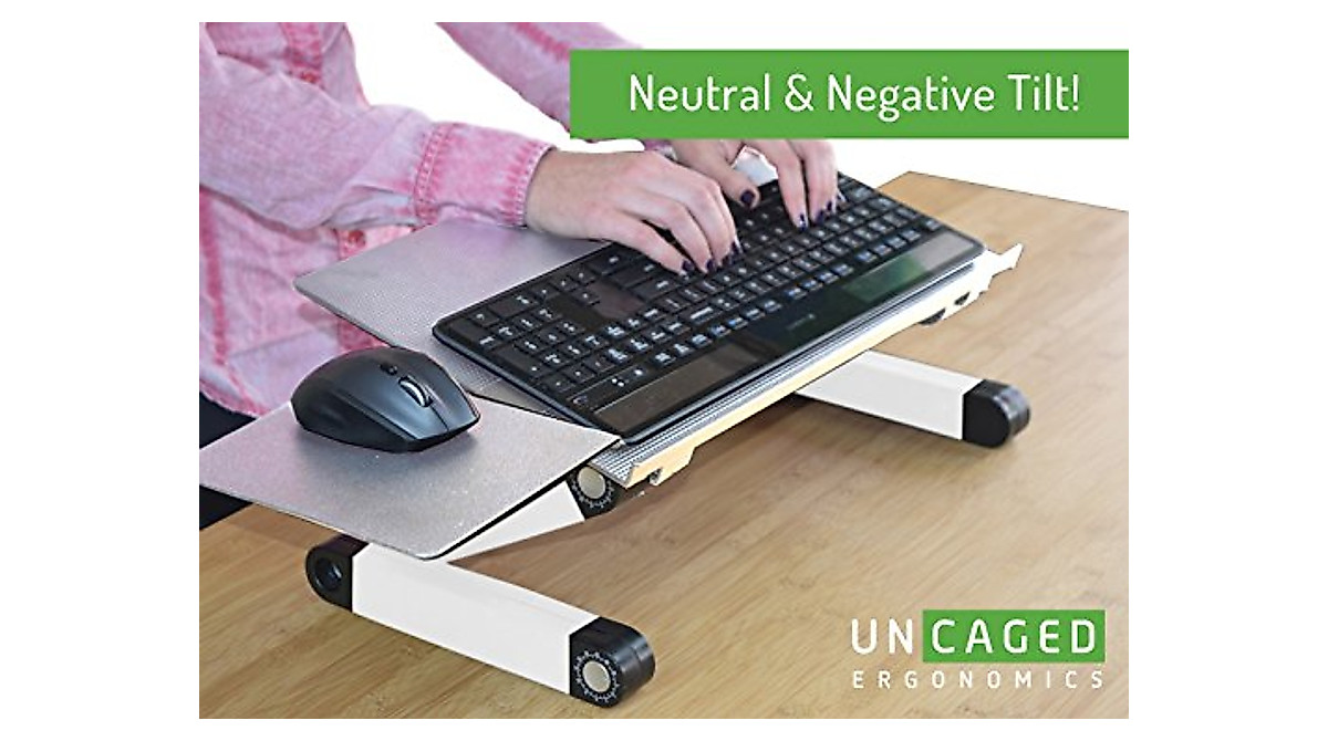 WorkEZ Keyboard and Mouse Tray ergonomic on-desk riser adjustable ...