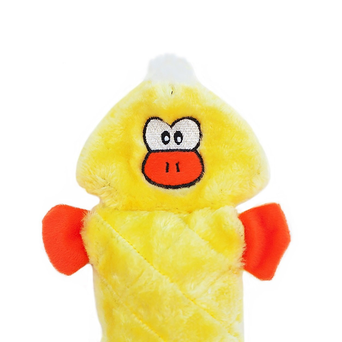 ZippyPaws Jigglerz - Dog Squeaky Toys to Keep Them Busy, Funny Food Plush for Small, Medium, & Large Dogs, Cute Stuffed Puppy Toy, Pet Product, Gift for All Breeds, Interactive Squeaker - Duck