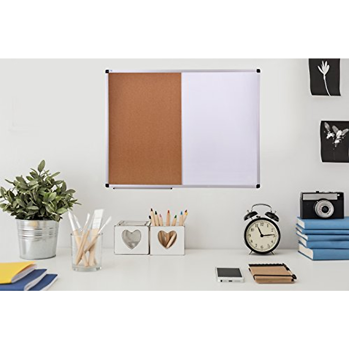 XBoard Magnetic whiteboard 36 x 24 - Combo Whiteboard Dry Erase Board Cork Board 36 x 24