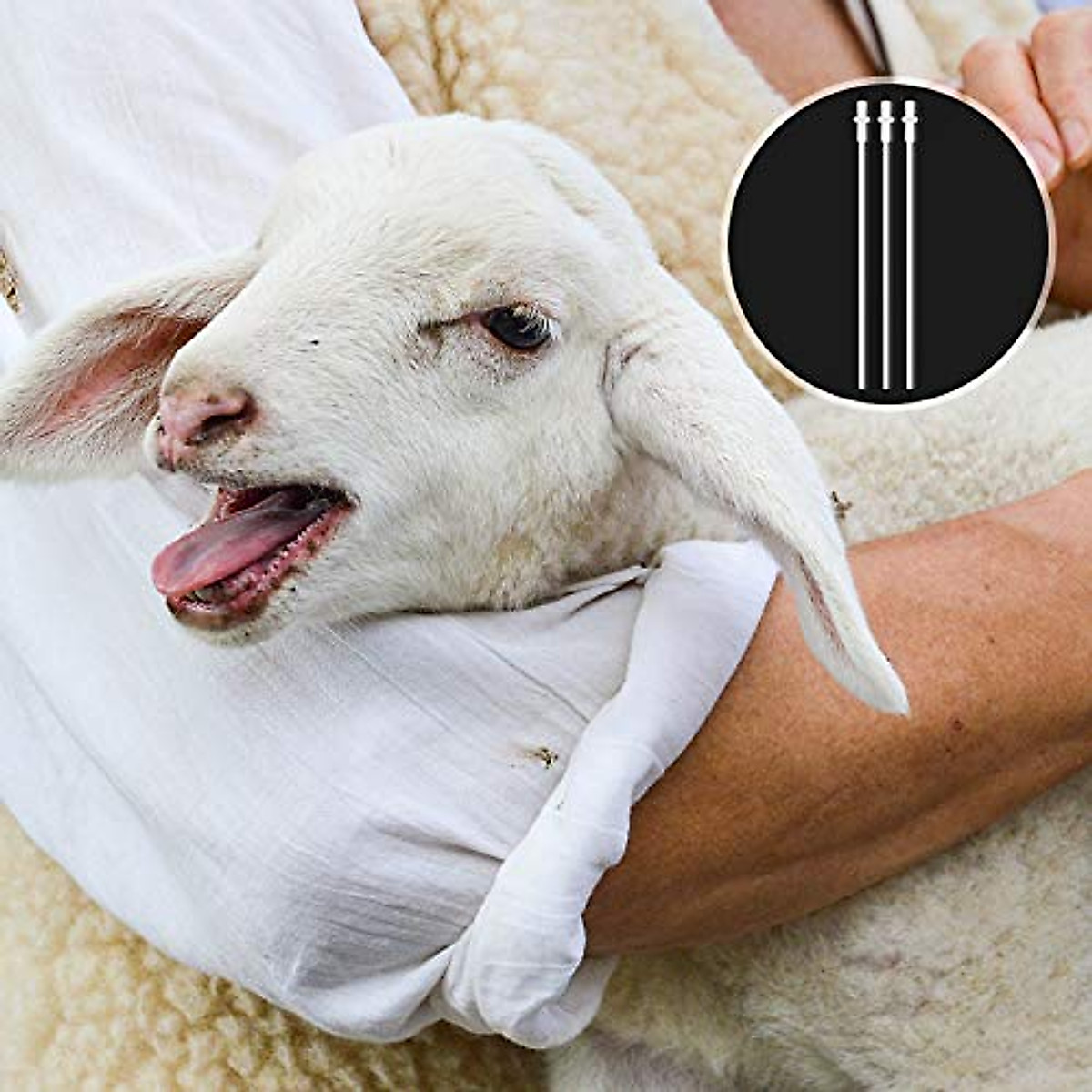 50 Pieces Disposable Artificial Insemination Rods Disposable Breeding Rod Tube Flexible Breeding Catheter Tube for Dog Goat Sheep Breed Rod Test (White,10.8 Inches)