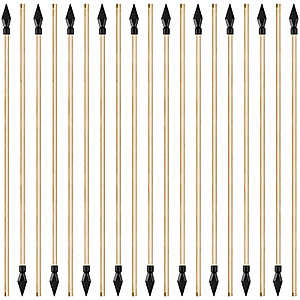 Skylety 20 Pieces Wooden Arrows for Archery Soft Rubber Wooden Arrow Wooden Arrows Bows Rubber Toy Arrows Outdoor Play Halloween Cosplay Costume Decoration