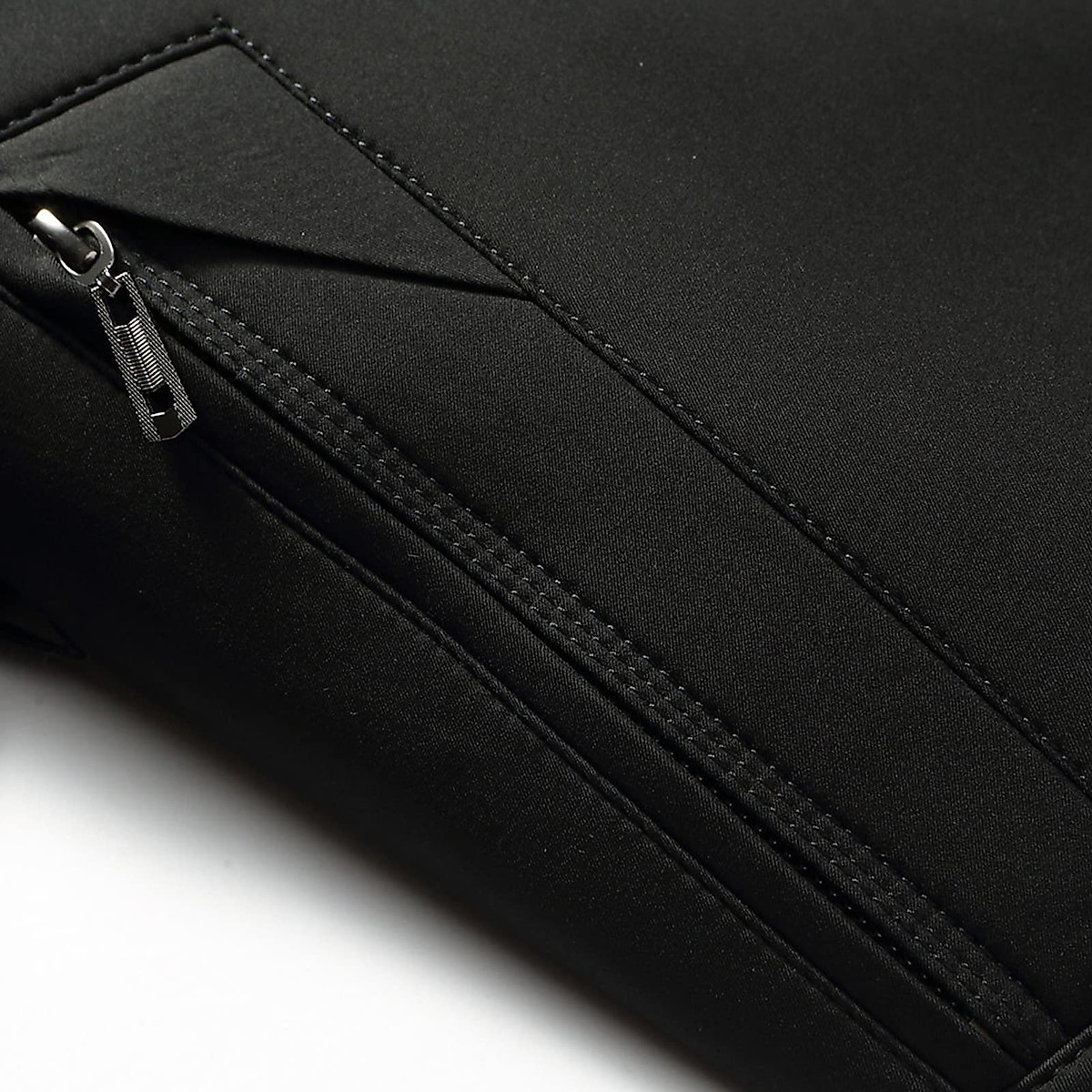 Maiyifu-GJ Men's Casual Double Breasted Trench Coat Casual Slim Windbreaker Jacket Winter Stylish Long Overcoat with Belt (Black,7X-Large)