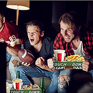 20 Pcs Football Party Supplies Kit Football Snack Trays Football Party Favors Sports Game Day Decorations Super Football Games Food Trays Football Birthday Party Serving Trays