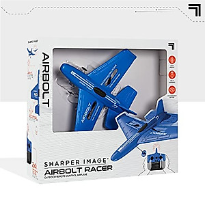 SHARPER IMAGE Airbolt Racer RC Airplane With 2.4 GHz Remote, USB-C Charging, and Replacement Propellers
