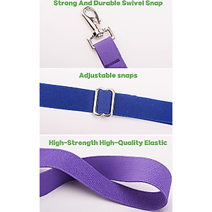 Pack of 6 Adjustable Length Elastic Leg Straps for Horse Blankets,Horse Blanket Sheet Replacement Elastic Leg Strap (6, 2Black+2Blue+2Purple)