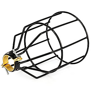 Kohree Metal Bulb Guard Lamp Cage, for Pendant Light, 32-42mm Lamp Base, Ceiling Fan Light Bulb Covers Vintage Open Style Industrial Grade Adjustable 4 Packs(Cage ONLY)