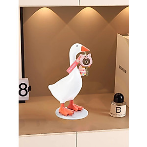 GJFASGF Magnetic Goose Key Holder, Cute Duck Statue Key Hanger, Kawaii Magnetic Silly Goose Figurines,Funny Office Desk Decor Bedroom Decorations Home Decor Aesthetic