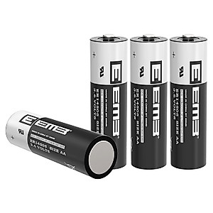 EEMB 4Pack ER14505 AA 3.6V Lithium Battery Li-SOCL₂ Non-Rechargeable Battery SB-AA11 LS14500 TL-5903 SL-360 S7-400 ER14500 for Sensor Water Electricity Meter Gas PLC Facility Equipment Spare Battery