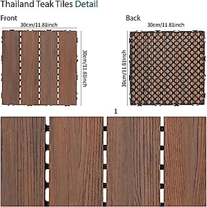 1Pcs Decoration of Household Splicing Solid Wood Flooring, Terrace, Courtyard, Outdoor Ground, Balcony Renovation