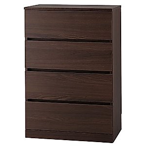 Iris Ohyama WCH-590 Wood Chest, Shelf, Cupboard, Chest, Stylish, Kitchen Rack, Walnut