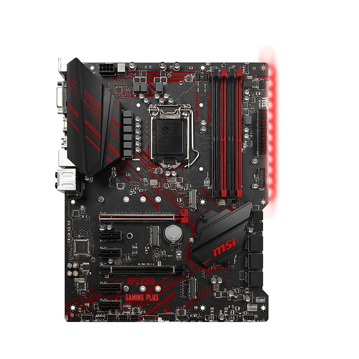 MSI MPG Z390 Gaming Plus LGA1151 (Intel 8th and 9th Gen) M.2 USB 3.1 Gen 2 DDR4 HDMI DVI CFX ATX Z390 Motherboard
