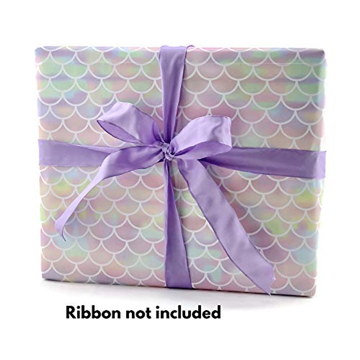 Stesha Party Mermaid Scale Gift Wrap Wrapping Paper - Folded Flat 30 x 20 Inch - 3 Sheets