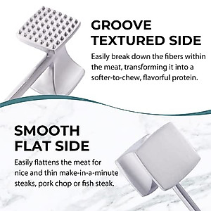 KITEXPERT Meat Tenderizer Hammer with Comfortable-Grip Handle, Dual-side Meat Mallet for Kitchen, Heavy Duty Meat Pounder Hammer For Tenderizing Steak, Beef and Fish