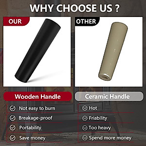 Black Wooden Handle Assembly 1600664 for Vermont Castings Stove Replacement Parts