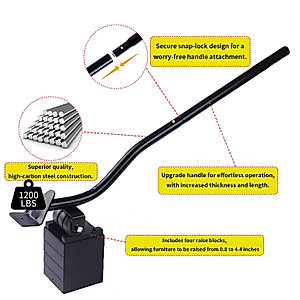 Furniture Movers with Wheels,Furniture Dolly 5 Wheels Heavy Duty,2200lbs/1000kg Load Capacity,Moving Wheels for Heavy Furniture Lift Mover Tool Set for Sofa,Fridge,Washing Machine SYMORIN