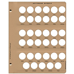 Dansco US Jefferson Nickel with Proof Coin Album 1938 - 2005 #8113