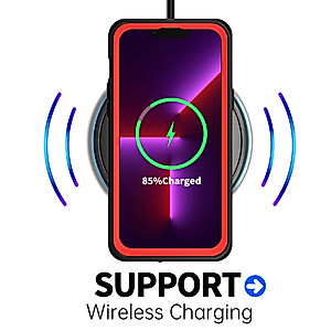 BEASTEK Waterproof Case for iPhone 13 Pro Max, NRE Series Shockproof Dustproof Underwater IP68 with Built-in Screen Protector Anti-Scratch Protective Cover, for iPhone 13 Pro Max (6.7'') (Red)