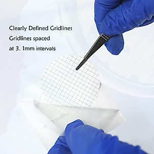 MCE Membrane Filter, ALWSCI Sterile MCE Gridded Membrane Filter, Diameter: 47 mm, Pore: 0.22 Micron,Pack of 100