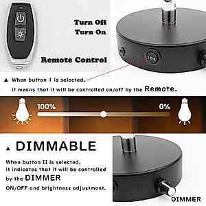 SKIVTGLAMP Industrial Two-Heads Wall Sconce Rechargeable Battery Operated LED Picture Lights with Remote, Dimmable Cordless Black Wall lamp Customizable for Hallway No Drilling Aisle Stairs 2PCS