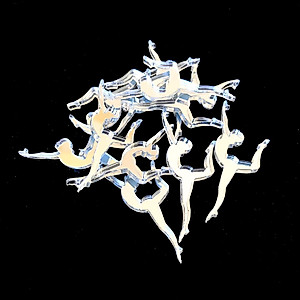 Super Cool Creations Gymnast Shaped Crafting Mirrors, Set of 10, Many Colours, Shatterproof Acrylic, Yellow, Pack of 10 x 9cm