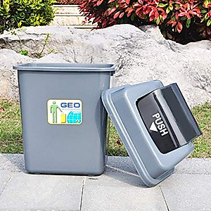 LSNLNN Waste Bin,Trash Cans,Dustbins 20~60 Litre, Thicken Plastic Multifunction Hotel Outdoor Office Industry Gray Indoor/Outdoor,40L,40L