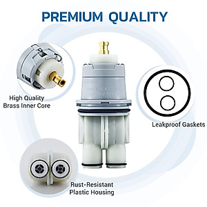 RP46074 Shower Cartridge Compatible with Delta 13/14 Series Single-Handle Faucet - Suitable for Delta Monitor MultiChoice Universal Valves Rough-in (2007-present), Includes RP22734 Bonnet Nut