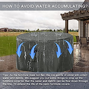 ABCCANOPY Waterproof Outdoor Patio Fire Pit Cover Lawn Patio Fire Bowl Covers Heavy Duty UV Resistant Dust Proof Protective Covers, 40" Lx 40" Wx 20" H