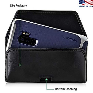 Turtleback Holster Compatible with Samsung Galaxy S10+ Plus S9+ S8+ A30 A20 A50 Black Belt Case Leather Pouch with Executive Belt Clip Horizontal Made in USA