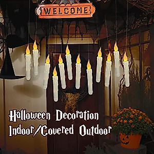 Am Bulan Magical Floating LED Candles Halloween Decoration - from The World of Witchcraft and Wizardry - 12 Floating Candles - Remote Operated