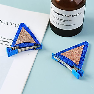 Blue Dog Ears Hair Clips for Kids Toddler Glitter Halloween Costume Hair Accessories Cartoon Dress Up Birthday Party Decorations Gift