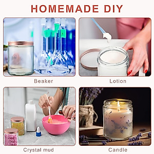 Tioncy 12 Pcs 8 oz 250 ml Thick Glass Jars with Metal Lids, Clear Candle Making Jars with Rose Gold Lids Empty Food Storage Containers Mason Canning Jar for Spice Powder Liquid Honey Cosmetic