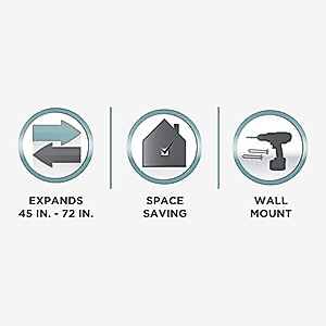 Zenna Home Rustproof Double Curved Shower Curtain Rod, Adjustable Double Shower Rod, 45" to 72", Expandable, NeverRust, Wall Mounted, Bronze