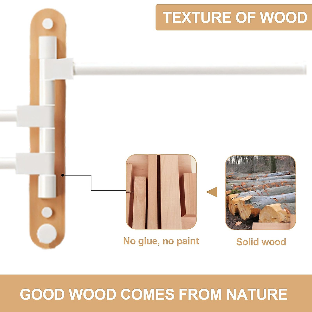 Swivel Towel Rack, Towel Bar with Wall Mounted 180° Rotation, 4-Arms Towel Hanger Beech + Space Aluminum, Space Saving for Kitchen/Bathroom No-Punch/Punch Holes Dual Use (4- Arms)