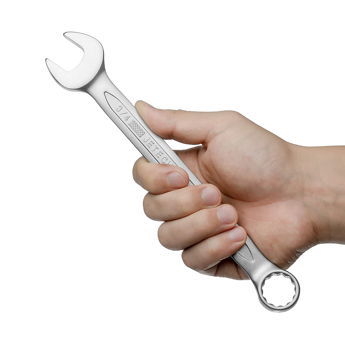 Jetech 3/4 Inch Combination Wrench - Durable Cr-V Steel, Precise 12 Point Opening, Off-Corners Design, 15-Degree Offset