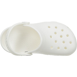 Crocs Unisex-Child Classic Clogs, White, 4 Big Kid