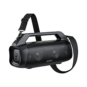 Anker Soundcore Motion Boom Plus Outdoor Speaker with 80W Booming Sound, 20H Playtime, IP67 Waterproof and Dustproof, Type-C, Custom EQ, Bluetooth 5.3, Portable Bluetooth Speaker (Renewed)